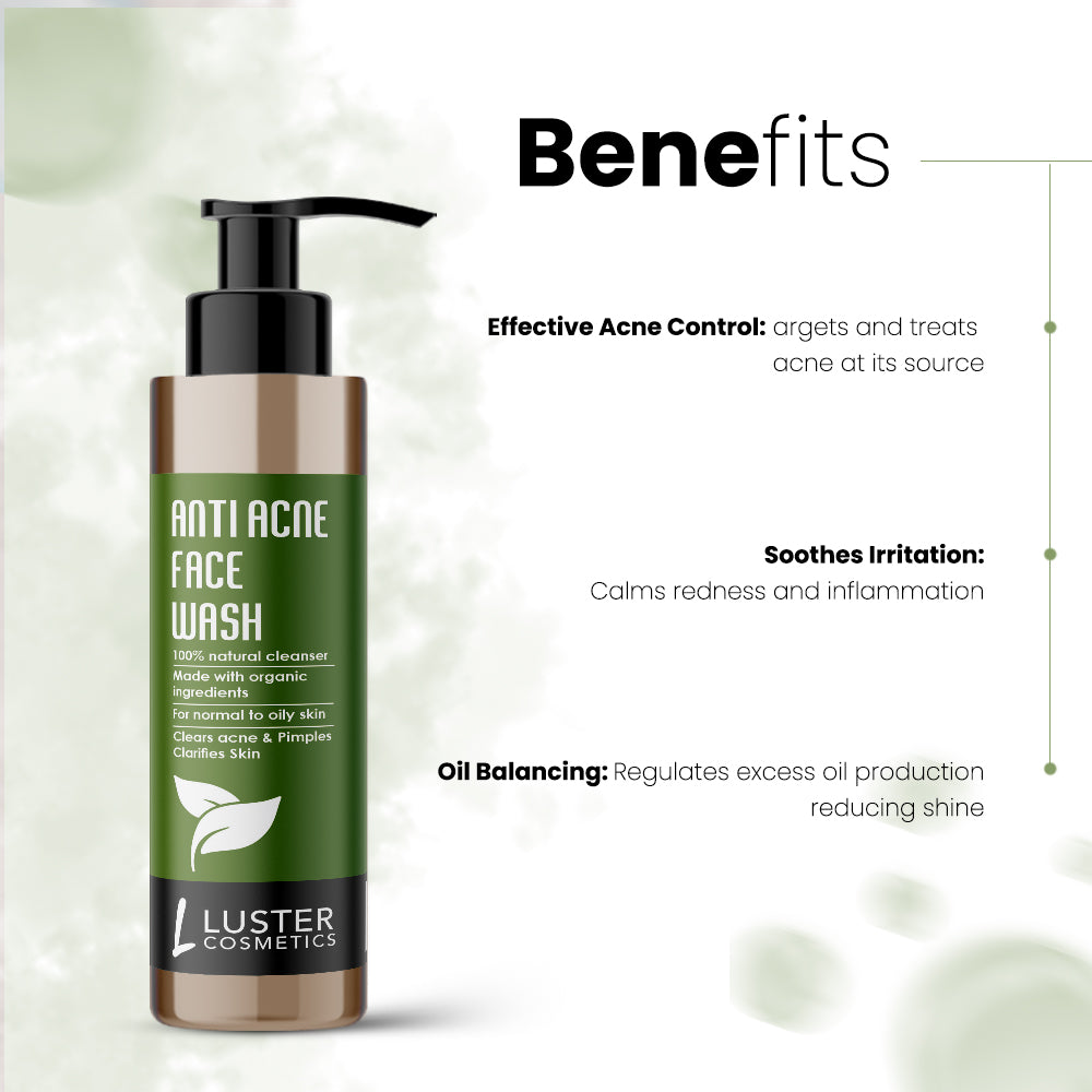 Luster Cosmetics Anti Acne Face Wash - 115ml