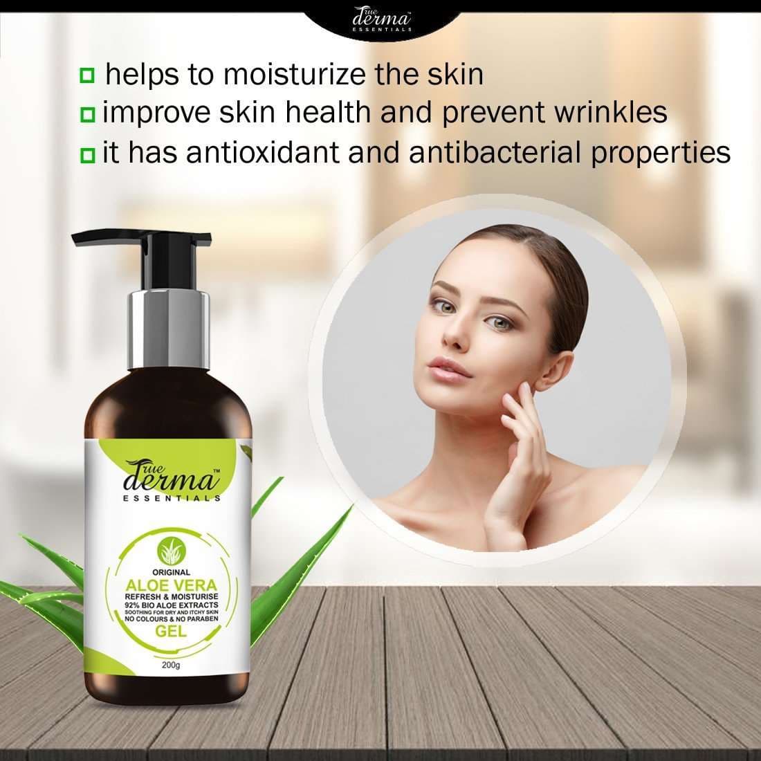 True Derma Essentials Aloe Vera Gel - 200ml – Luster Cosmetics