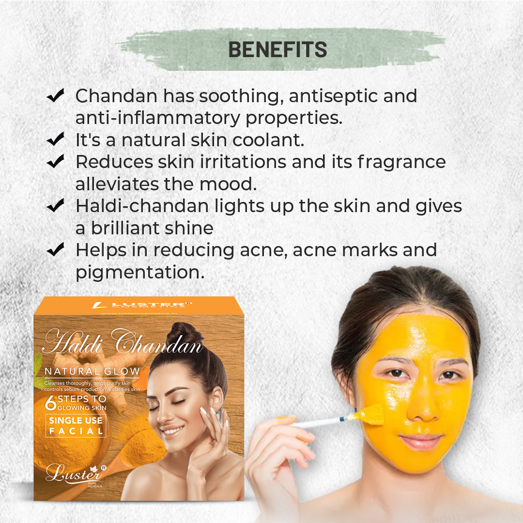 Luster Haldi Chandan Natural Glow Facial Kit - 320ml – Luster Cosmetics